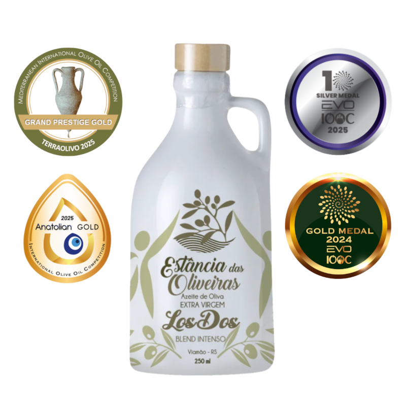 Azeite de Oliva Extravirgem Estância das Oliveiras Blend Los Dos Cerâmica 250ml